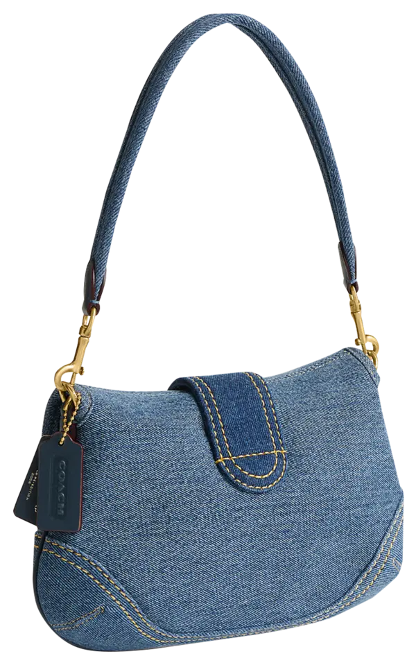 Coach Soho Bag In Repurposed Denim - Brass/Blue Multi | Editorialist